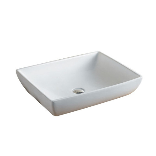 ACL - Gloss White Rectangle Curved Counter Top Basin #33 | TFB Centre