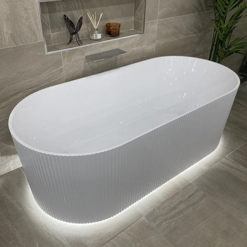 KDK - AGV1500-MW - Brighton - Matte White Freestanding Fluted Bath #48 ...