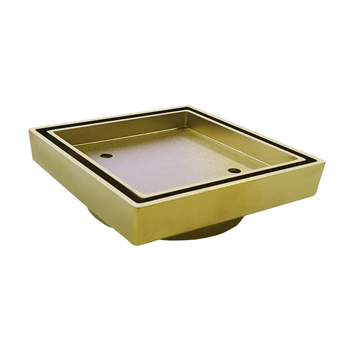 Brushed Gold Tile Insert Floor Waste | TFB Centre