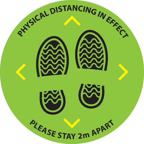 Stand Here Sticker | Fine Print Signs