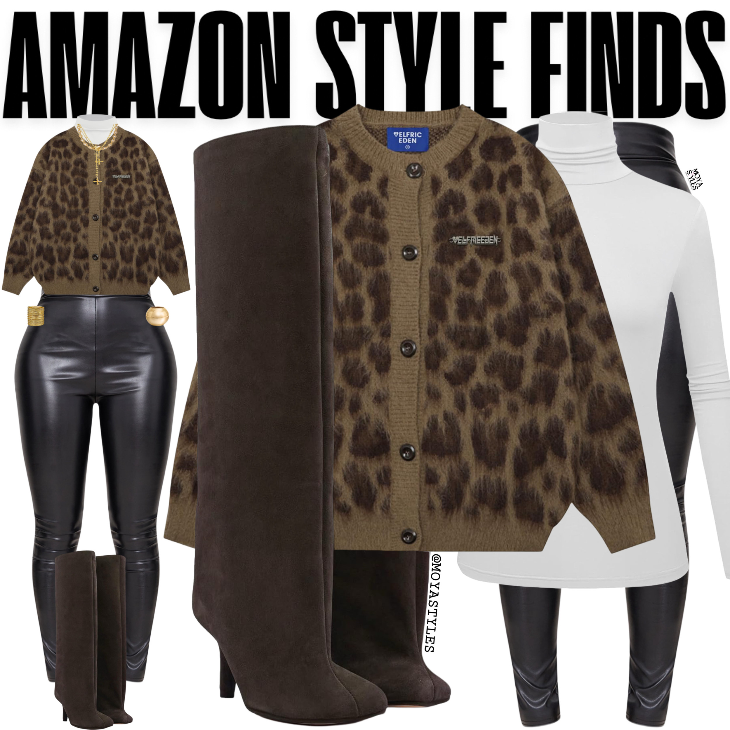 AMAZON STYLE FINDS: LEATHER AND LEOPARD