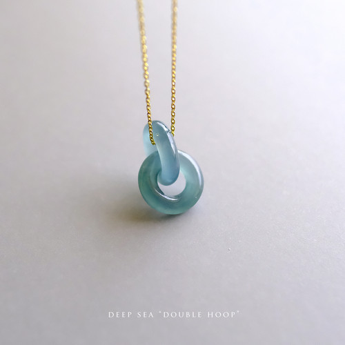 翡翠フープ【DEEP SEA DOUBLE HOOP】 95797 | 翡翠専門店 ジョイテック