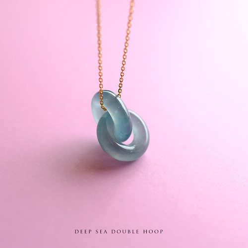 翡翠フープ【DEEP SEA DOUBLE HOOP】 96246 | 翡翠専門店 ジョイテック