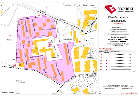 Plan parcellaire | Groupe Gexpertise
