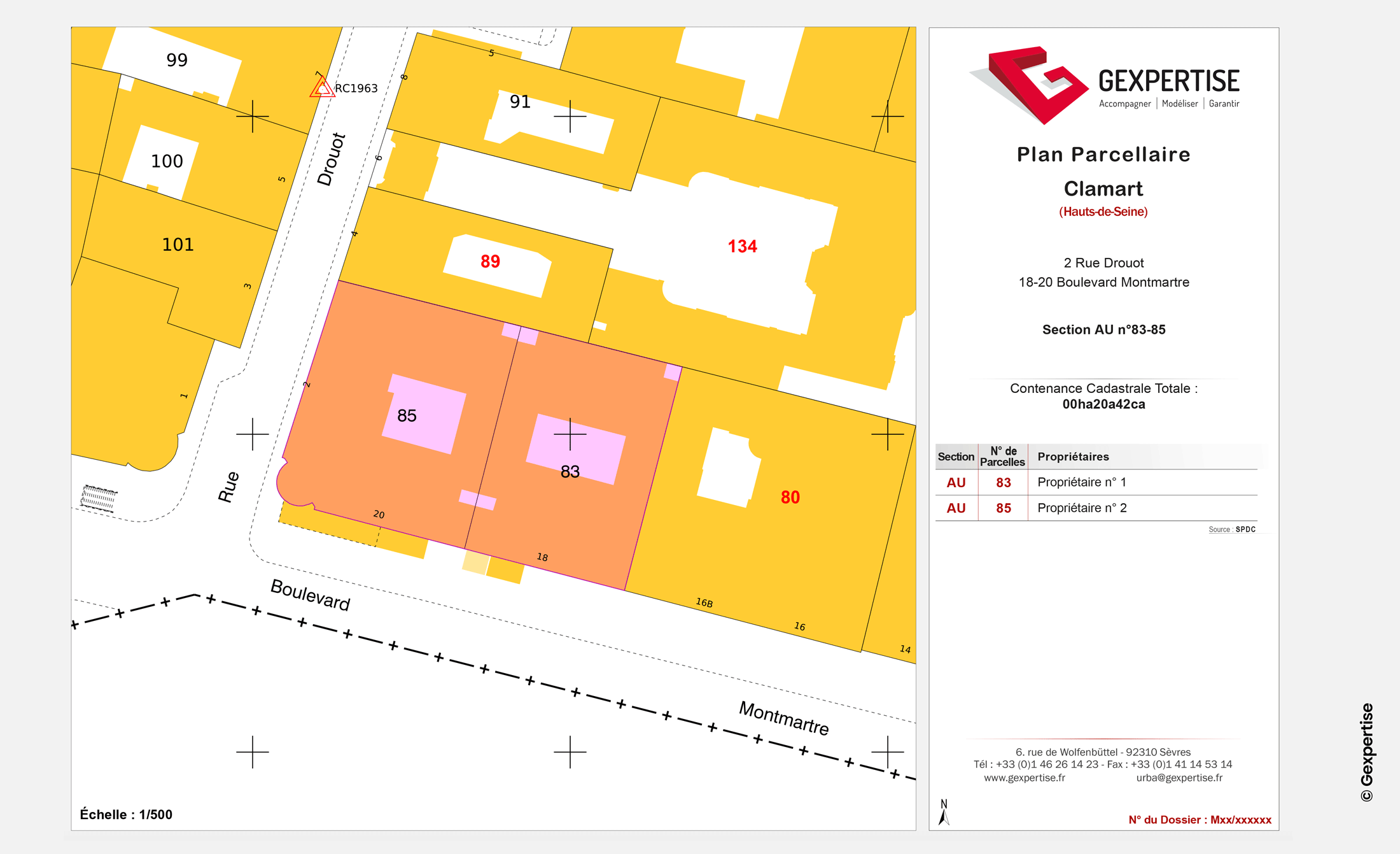 Plan parcellaire | Groupe Gexpertise