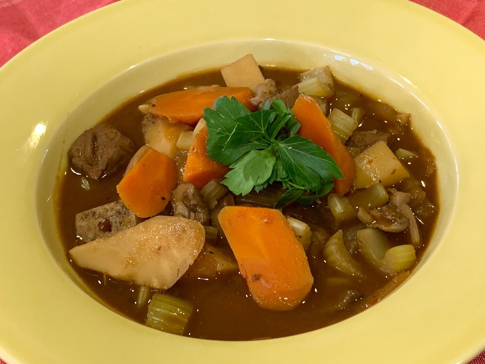 Simply beefless stew will comfort and satisfy