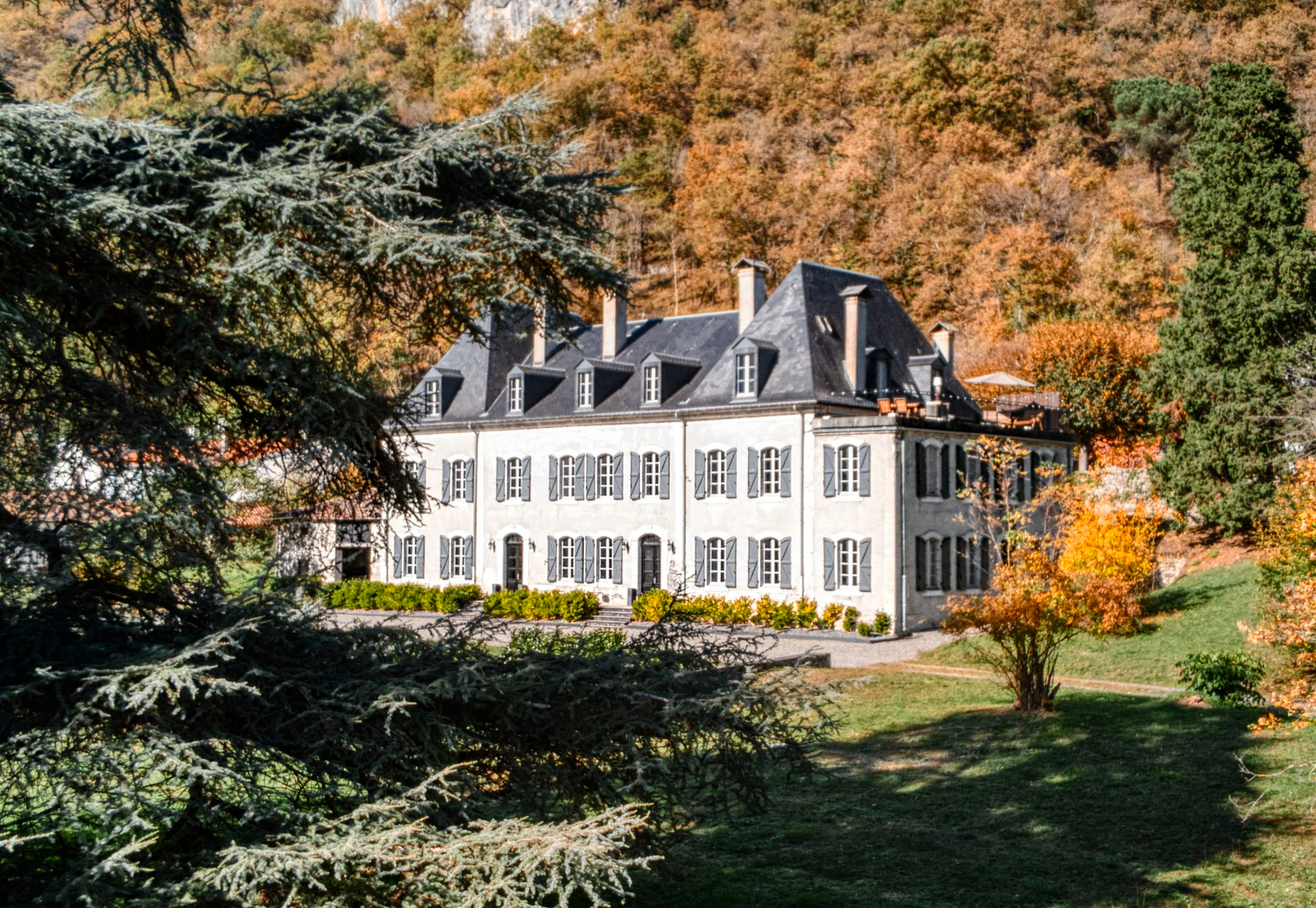 Chateau in the Pyrenean foothills