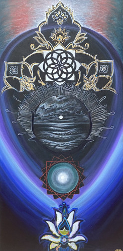 28 x 46 inch Water Totem Series No. 3 | Jennifer Nowzaradan