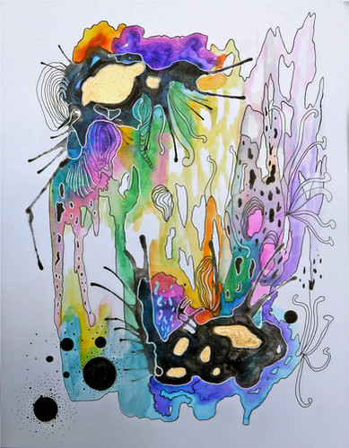 9 x 12 Abstract Watercolor Series No. 20 | Jennifer Nowzaradan