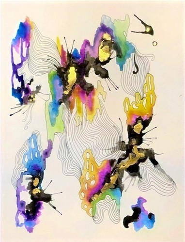 9 x 12 inch Abstract Watercolor Series No.15 | Jennifer Nowzaradan