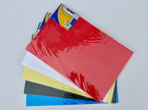 5mm Foam Board - 300x457mm - Single Sheet - 5 Colours Both Sides ...