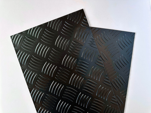 1.4mm Matt Black Aluminium Checker Plate - 1200x2400mm - 5052 Grade ...