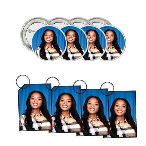 4 BUTTONS & 4 KEYCHAINS | website