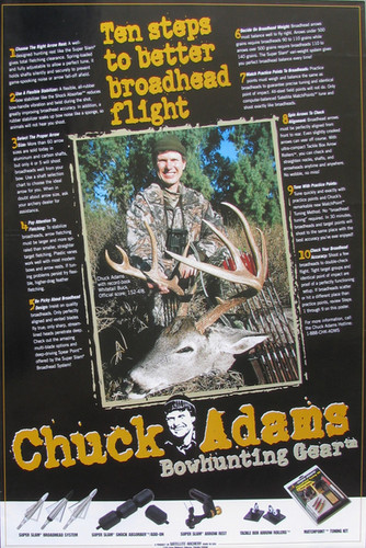 Rare Vintage Chuck Adams Gear Poster by North American Archery Group ...