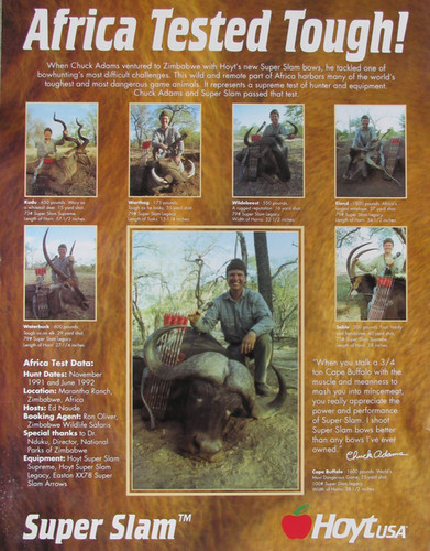 Vintage Hoyt Africa Poster, Early 1990's | chuckadamsarchery