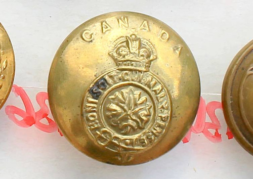 BOUTON UNIFORME ANCIEN MILITAIRE ARMÉE - CANADA, BUTTON ROYAL ARMY WWI ...