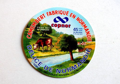 ETIQUETTE BOITE A FROMAGE - CAMEMBERT DELICE DE NORMANDIE COPNOR ...