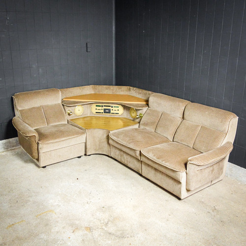 Vintage Modular Corner Sofa with Radio - 1980s. | Riddingandwynn