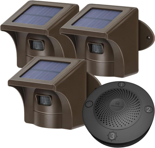 Solar Wireless Driveway Alarm Outdoor Weather 3 Sensors | HomeCentral
