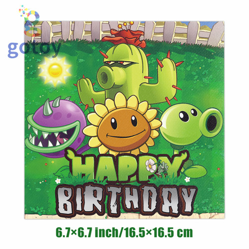 20pcs Plants vs.Zombies Party Supplies Paper Tissue | Nzgotoy