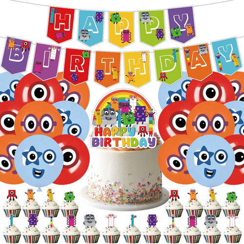 Numberblocks Birthday Party Supplies balloon set | Nzgotoy