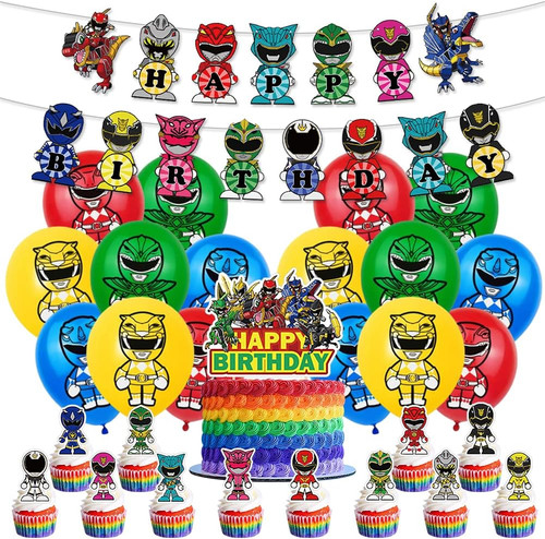 Power Rangers Party Supplies for Kids’ Birthday balloon set | Nzgotoy