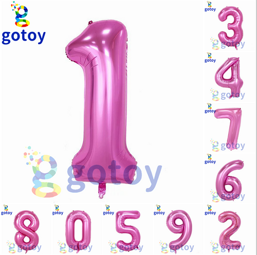 40 inch Pink Foil Number Balloon | Nzgotoy