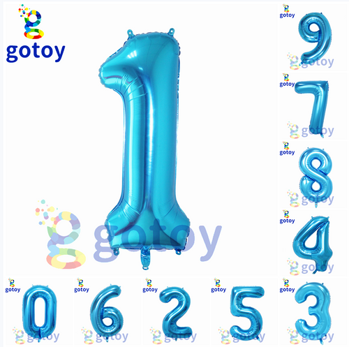 40 inch Blue Foil Number Balloon | Nzgotoy