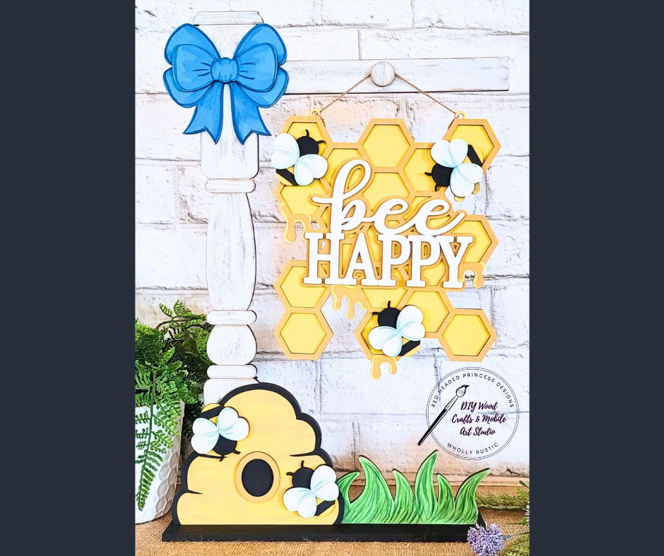 Bee Happy Post Sign Kit! | Wholly Rustic