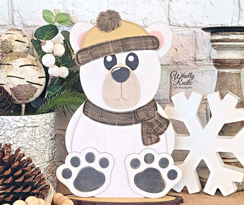 Winter Teddy Bear Shelf Sitter Kit! | Wholly Rustic