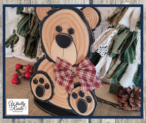 Wood Slice Bear Shelf Sitter Kit! | Wholly Rustic