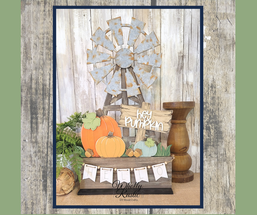 Interchangeable Hey Pumpkin Windmill Shelf Kit! | Wholly Rustic