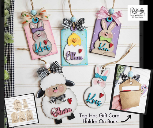 Personalized Easter Gift Card and Easter Basket Tags Kit! | Wholly Rustic