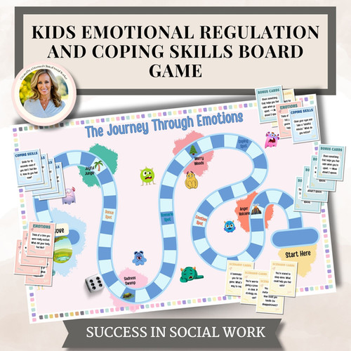 Kids Emotions Board Game Therapy Coping Skills Game Kids Emotional ...