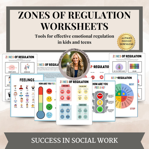 Emotional regulation worksheets, feelings poster, calm down corner, SEL ...
