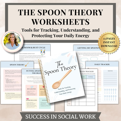 Spoon Theory Worksheets with Boom & Bust Cycle and Daily Spoon Count ...