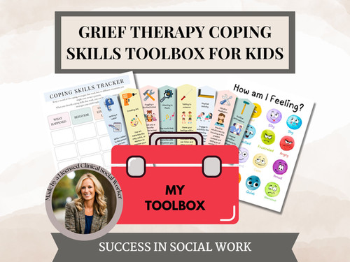 Grief Therapy Coping Skills Tool box for kids, Kids therapy, social ...