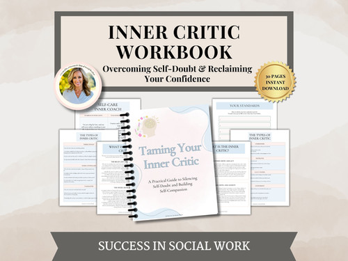 Inner Critic Workbook for therapist, Thought Challenging, Negative self ...