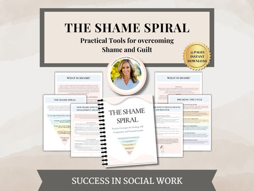 Spiral of Shame Therapy Workbook Self-Care Journal, Therapy Worksheets ...
