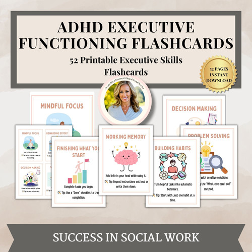 ADHD Executive Functioning Flashcards for Kids and Teens ADHD Tools ...