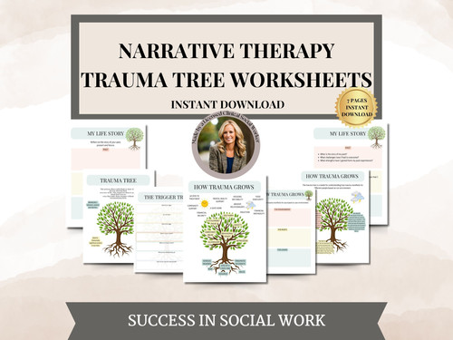 Tree of Life and Trauma Tree Narrative Therapy Life Story Worksheet ...