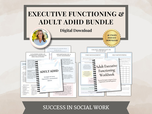 Executive Functioning and Adult ADHD Workbook, Adult Adhd Planner, ADHD ...