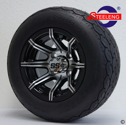 10" Spider (Machined Black) - 18" Gecko Tires | KD's Carts