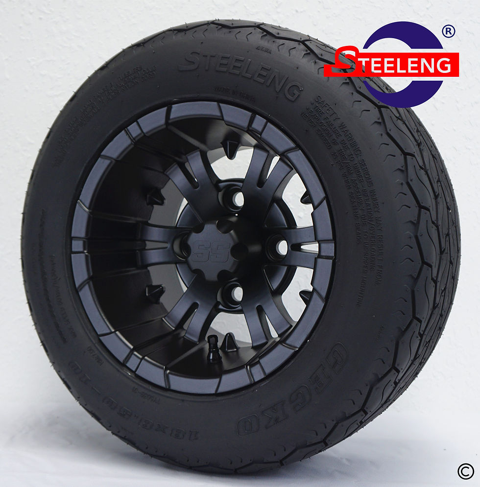 10" Vampire (Gloss Black) - 18" Gecko Tires | KD's Carts