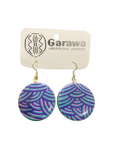Aboriginal hand painted earrings | Garawa Aboriginal Designs