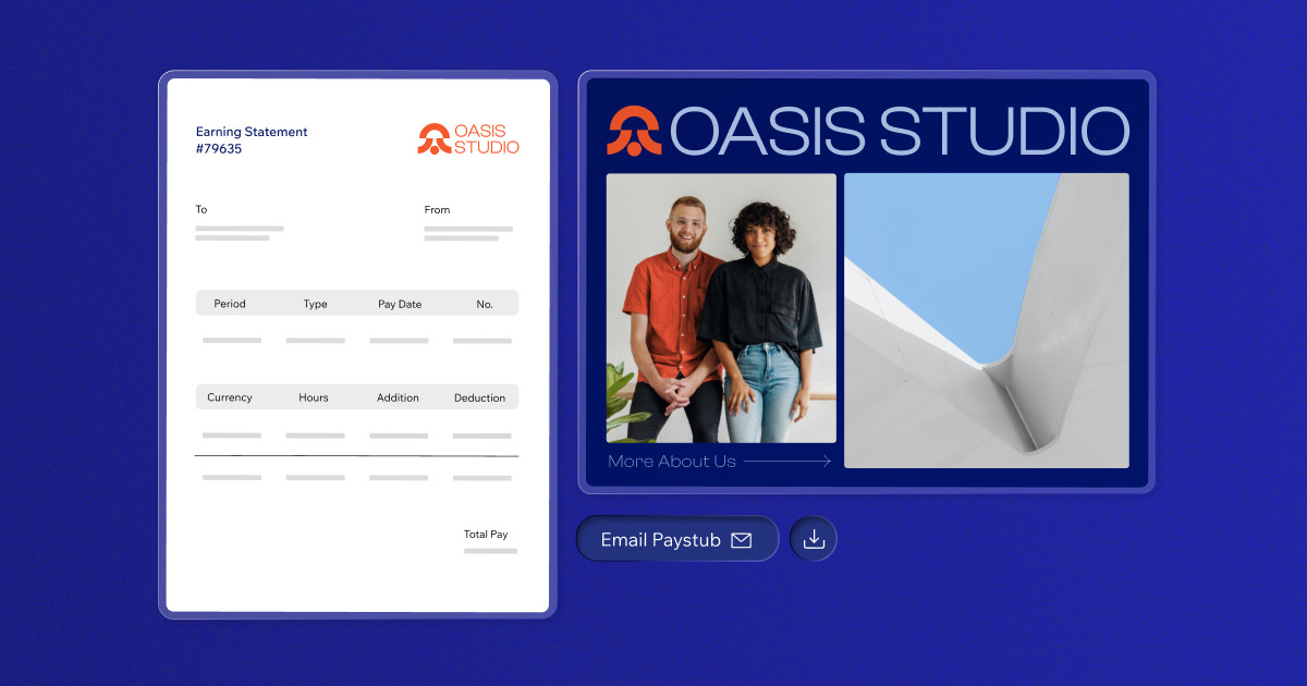 Free Paystub Generator, Make Check Stubs Online | Wix.com