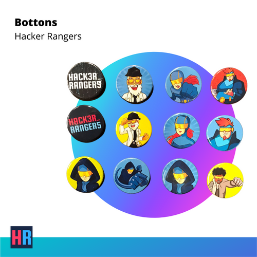 Bottons Hacker Rangers | Lojinha Hacker Range