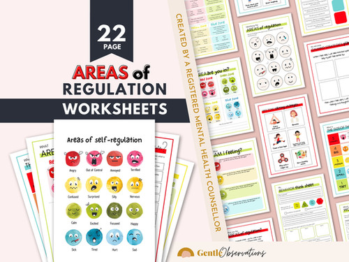 Zones of Self-Regulation Worksheets | Gentle Observations