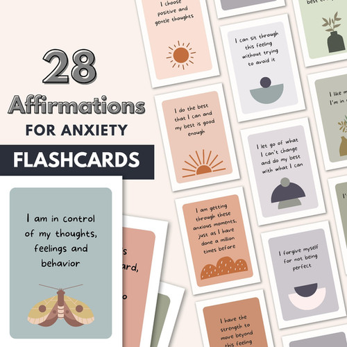 28 Anxiety Affirmation Cards | Gentle Observations