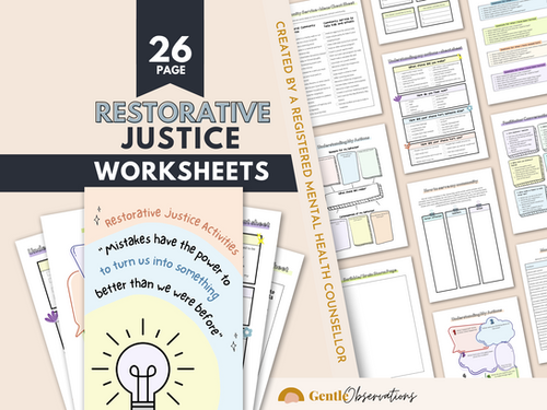 26 Restorative Justice Worksheets | Gentle Observations
